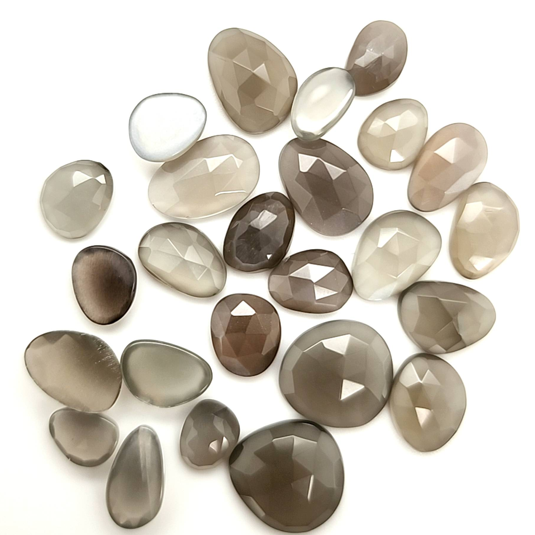 Grey Moonstone Flat Cut – Ajanta Afrika