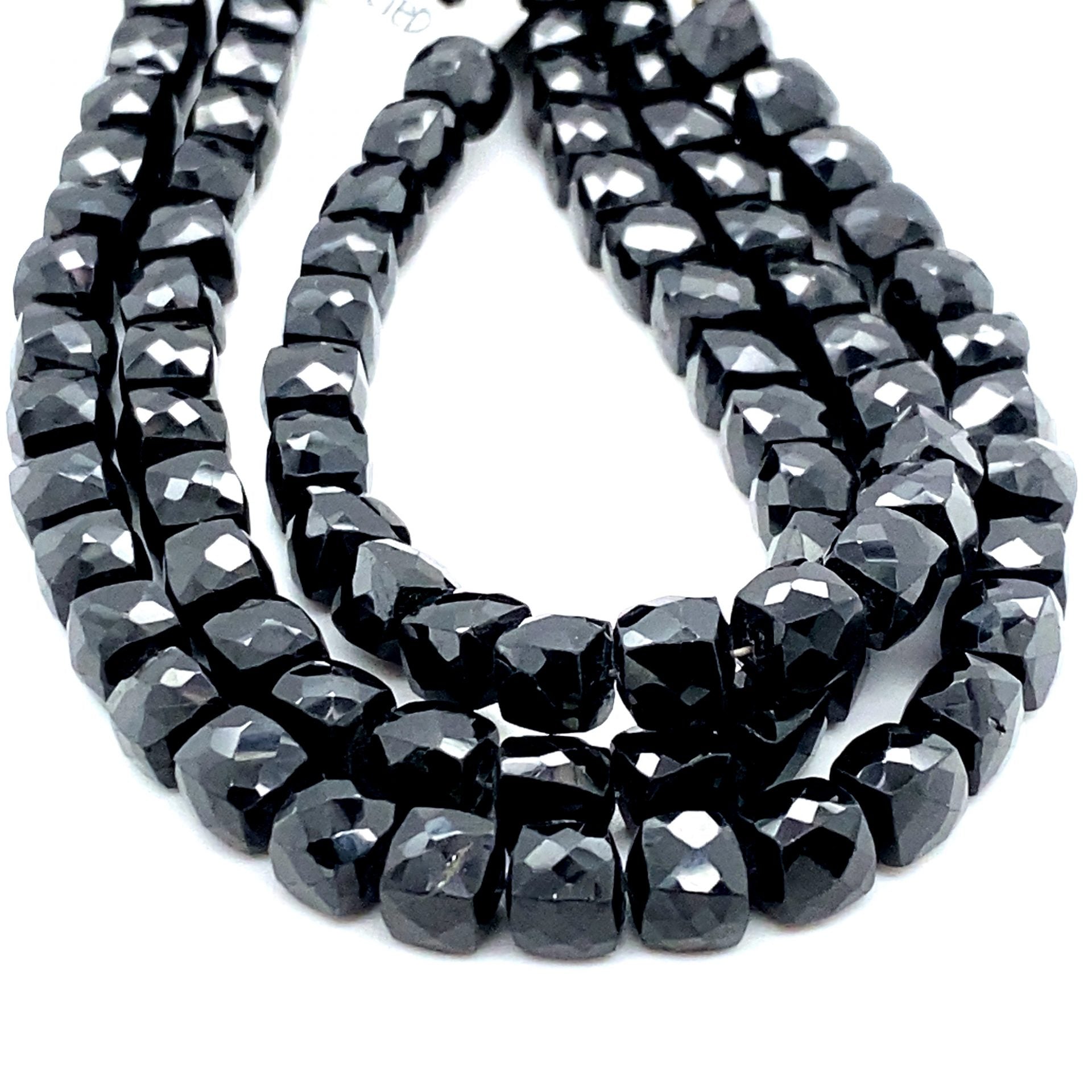 Black Onyx Cube Facet Beads – Ajanta Afrika