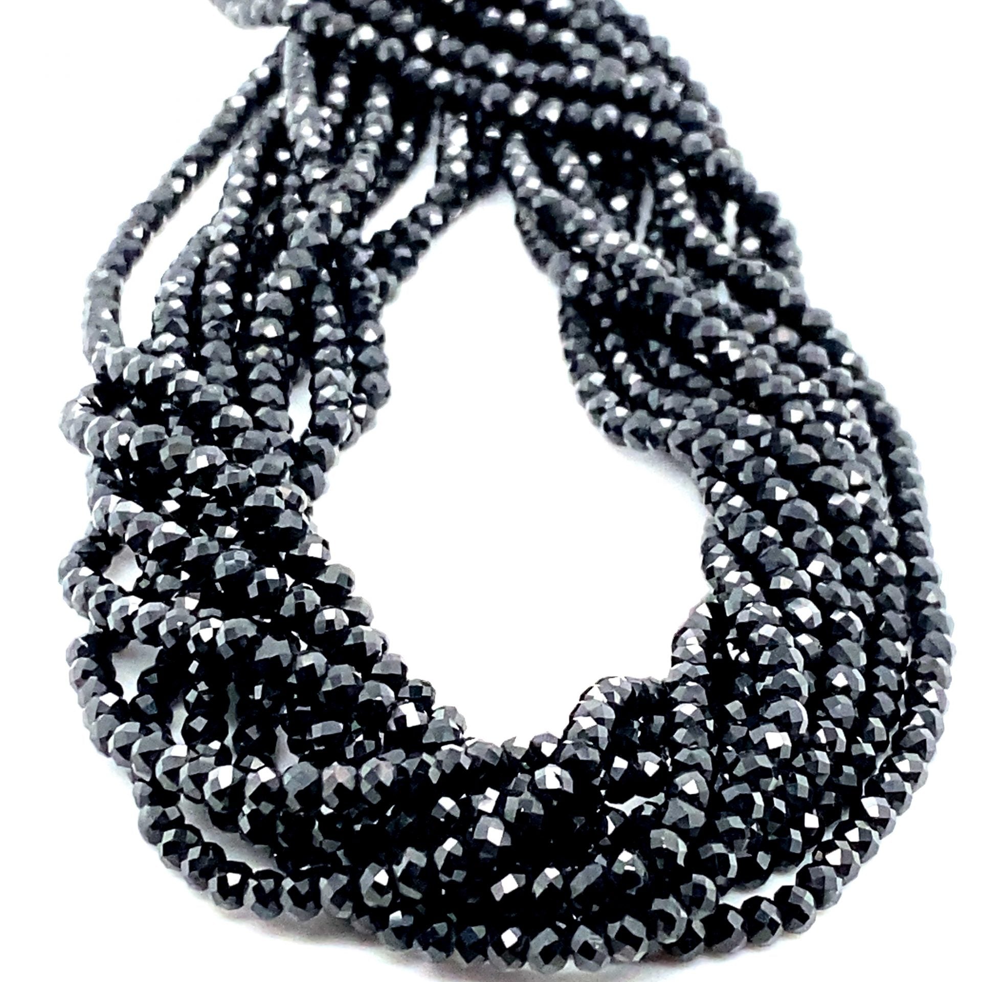 Black Spinel Facet Beads – Ajanta Afrika