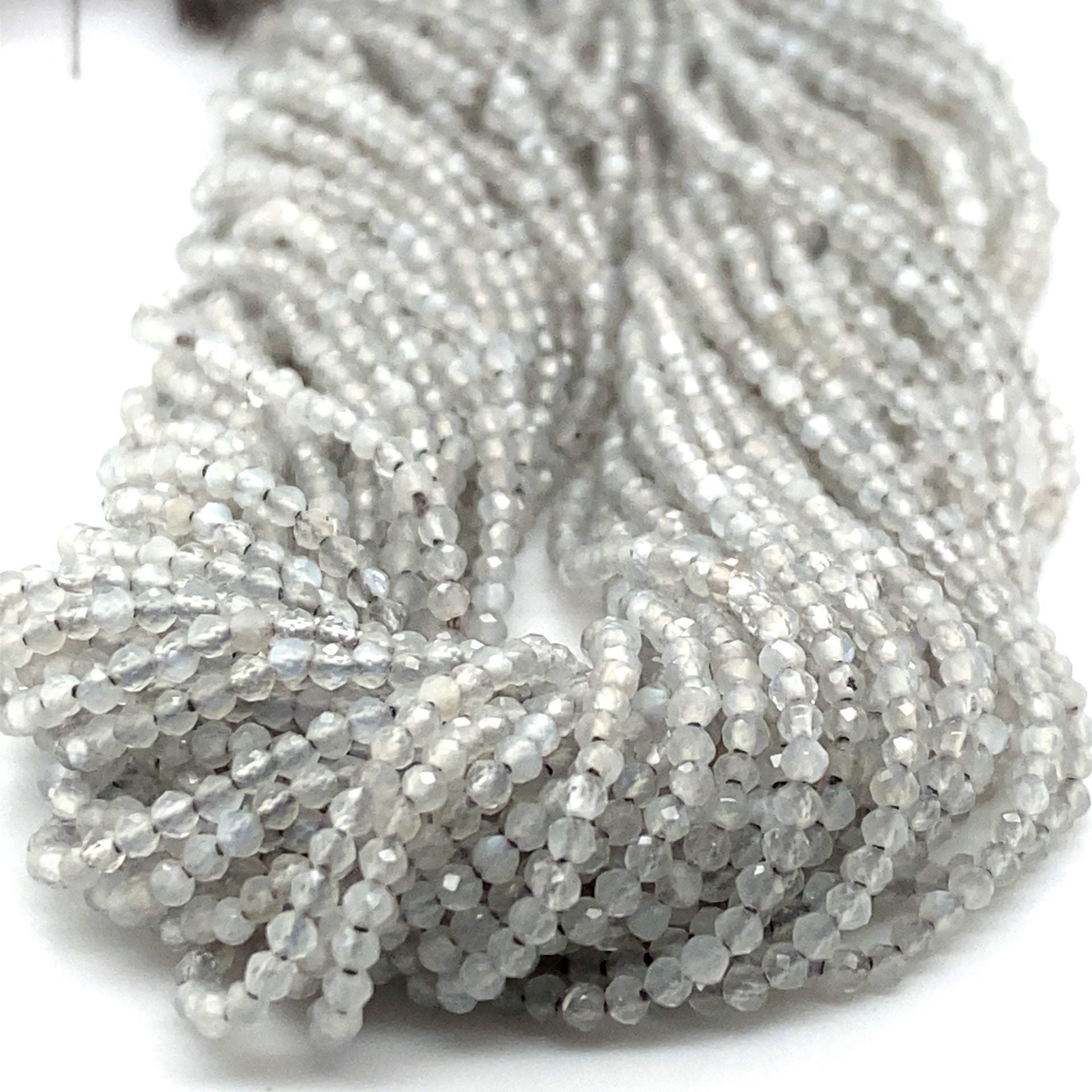 Moonstone Grey Faceted Beads – Ajanta Afrika